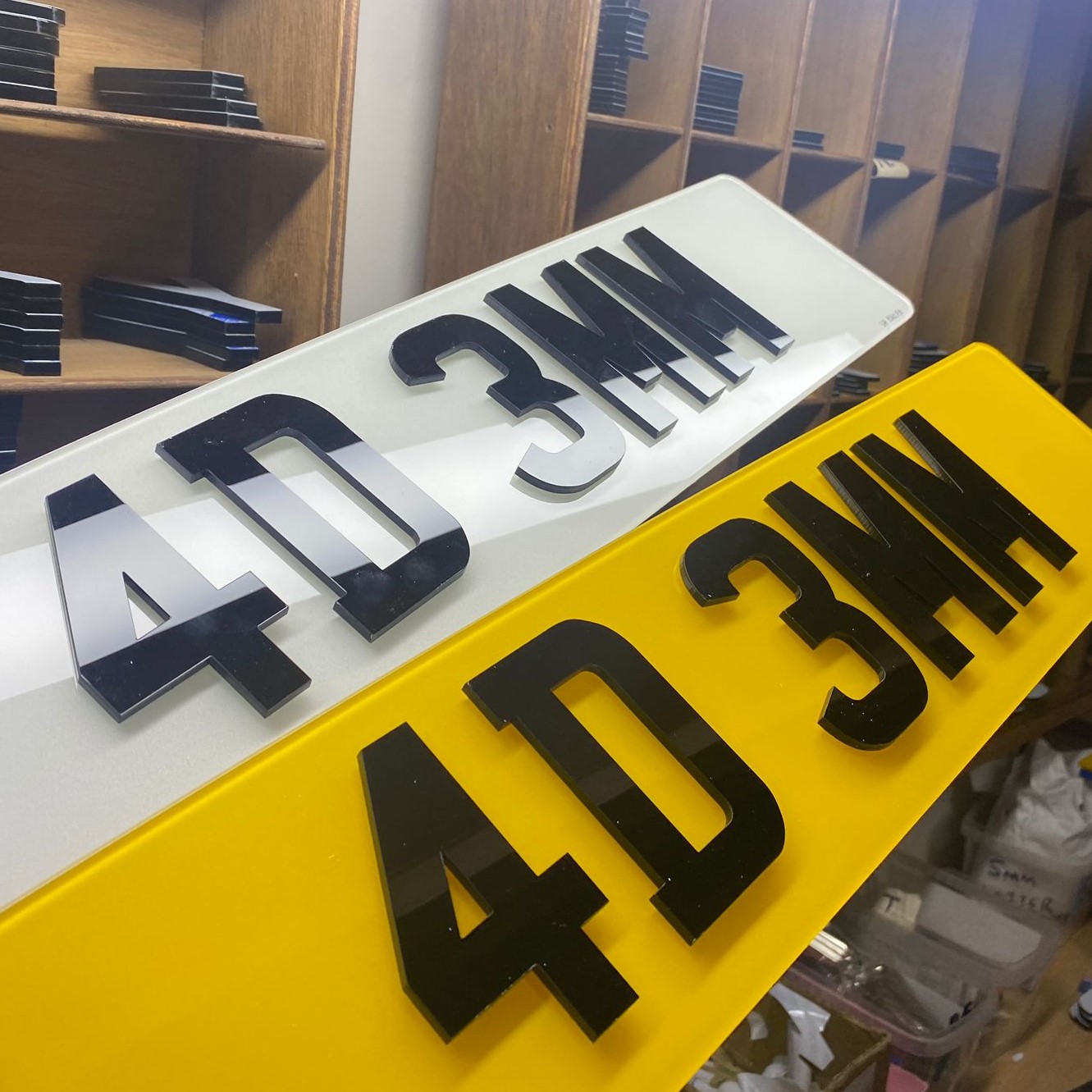 4D 3mm Laser Cut Acrylic Number Plates Fully Road Legal Utopia